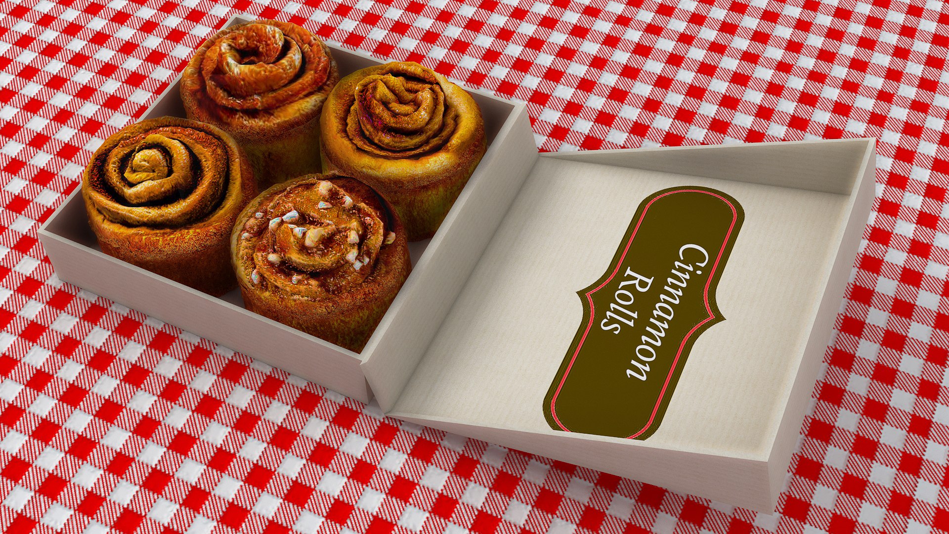 Cinnamon Rolls 3D model - TurboSquid 1924445
