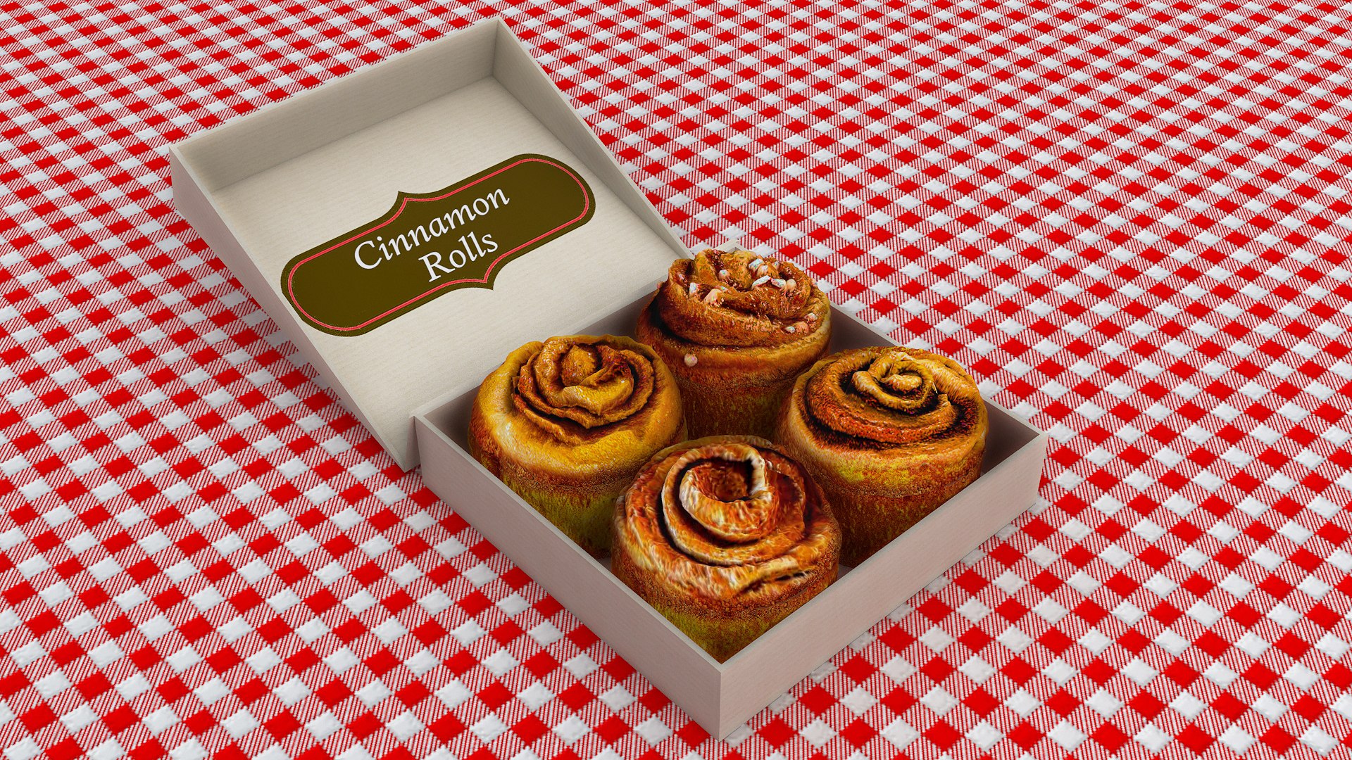 Cinnamon Rolls 3D model - TurboSquid 1924445