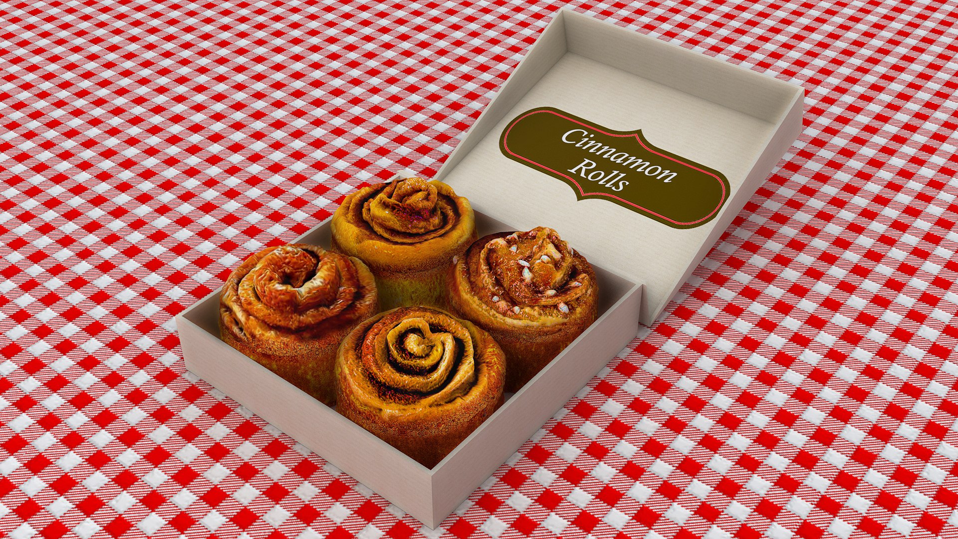 Cinnamon Rolls 3D model - TurboSquid 1924445