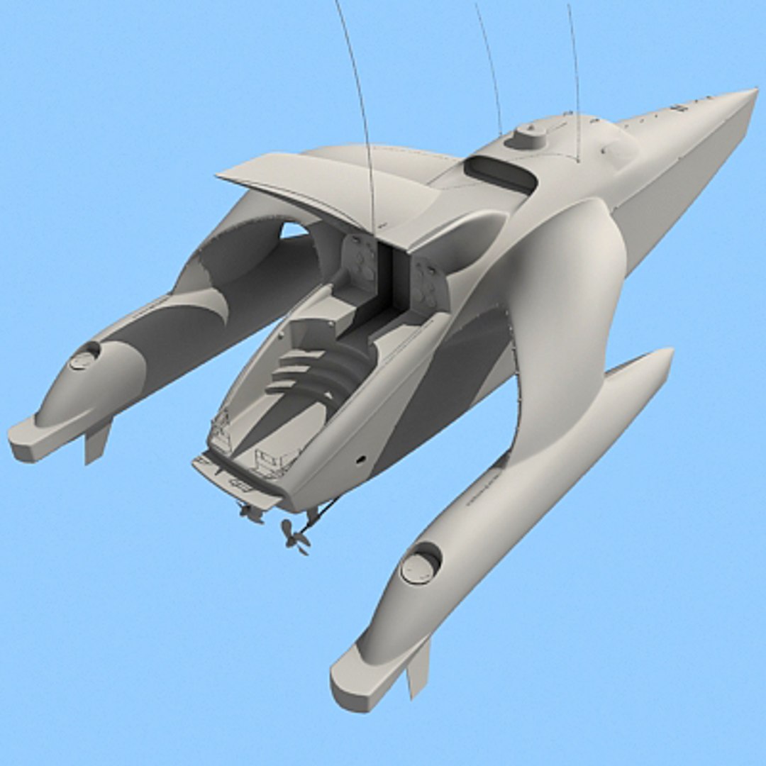 3d Earthrace Boat Submarine Model