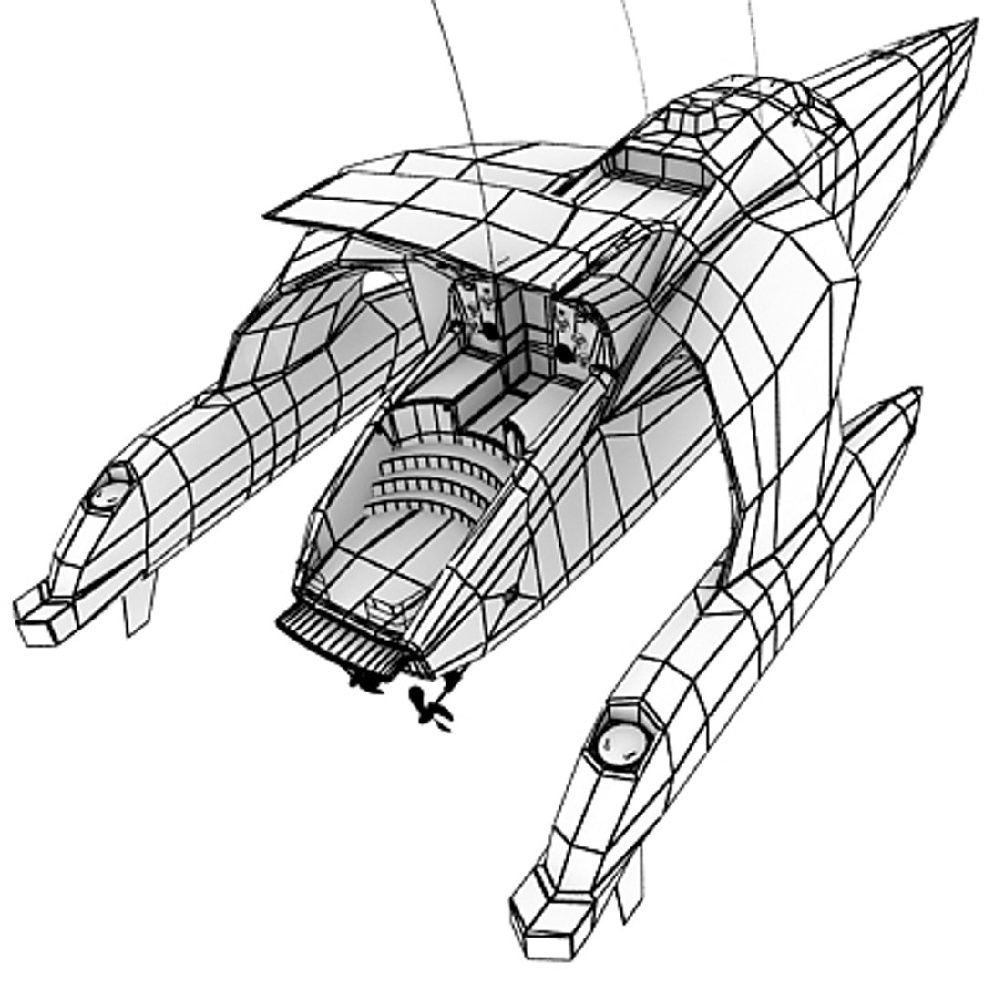 3d earthrace boat submarine model