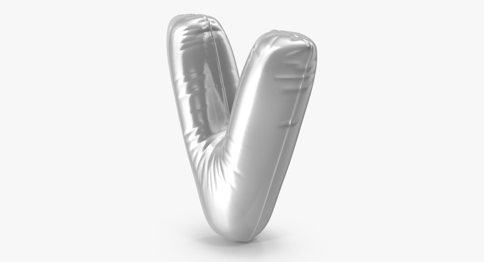 3D Model Foil Balloon Letter V - TurboSquid 1217182