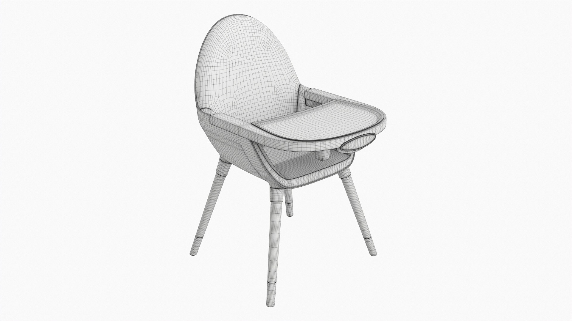 3D Babylo Baby Chair With Table Model - TurboSquid 1824798