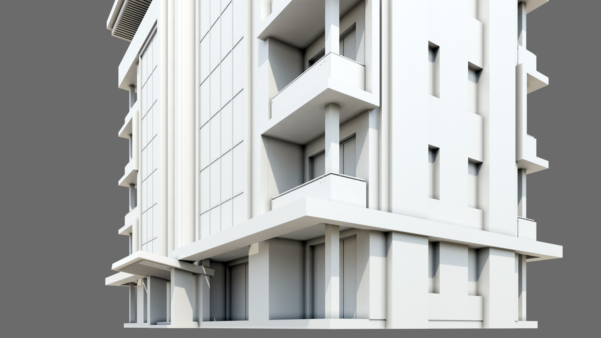 Hotel Building Model - TurboSquid 2028977