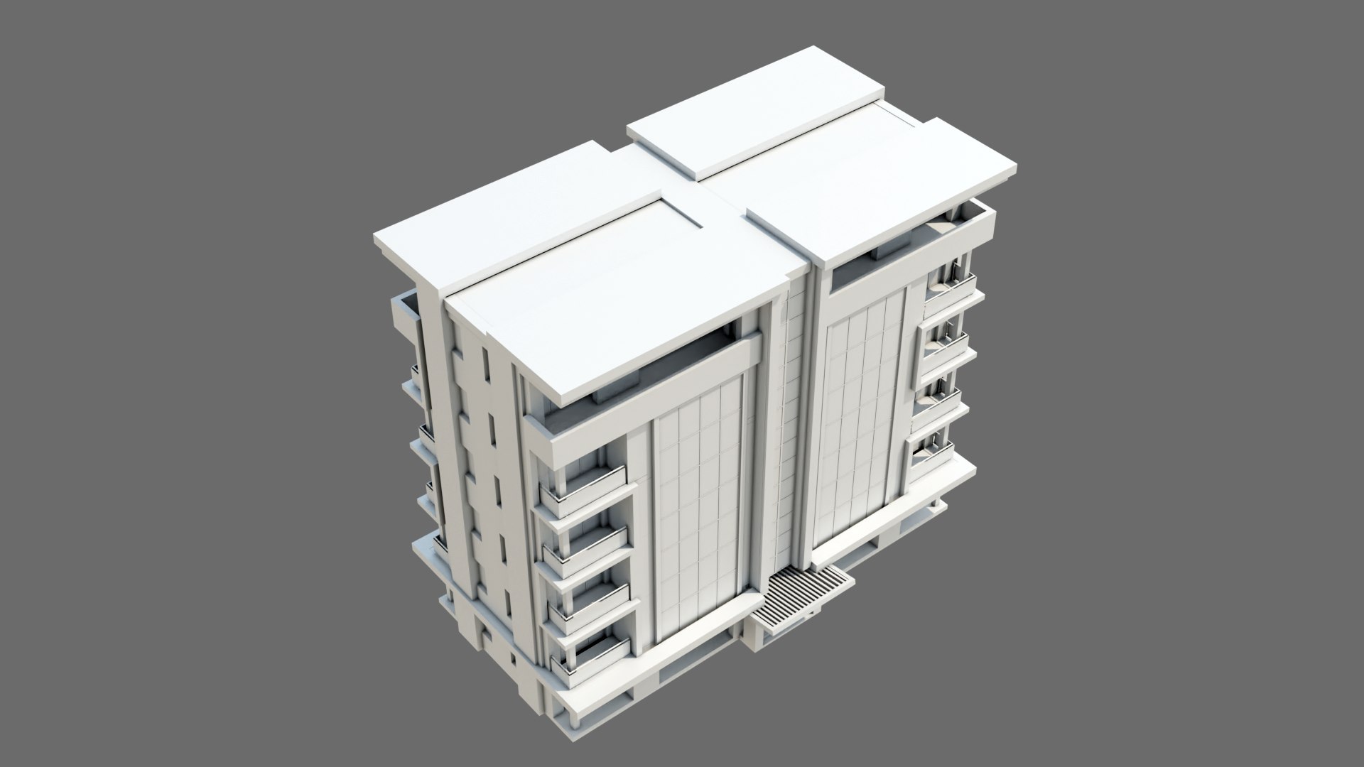Hotel Building Model - TurboSquid 2028977