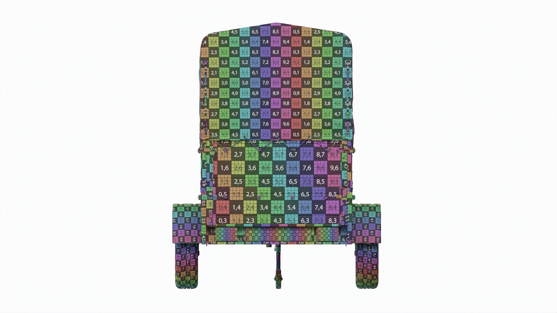 3D Car Trailer Single Axle With Extra Walls Cover Jockey Wheel High ...