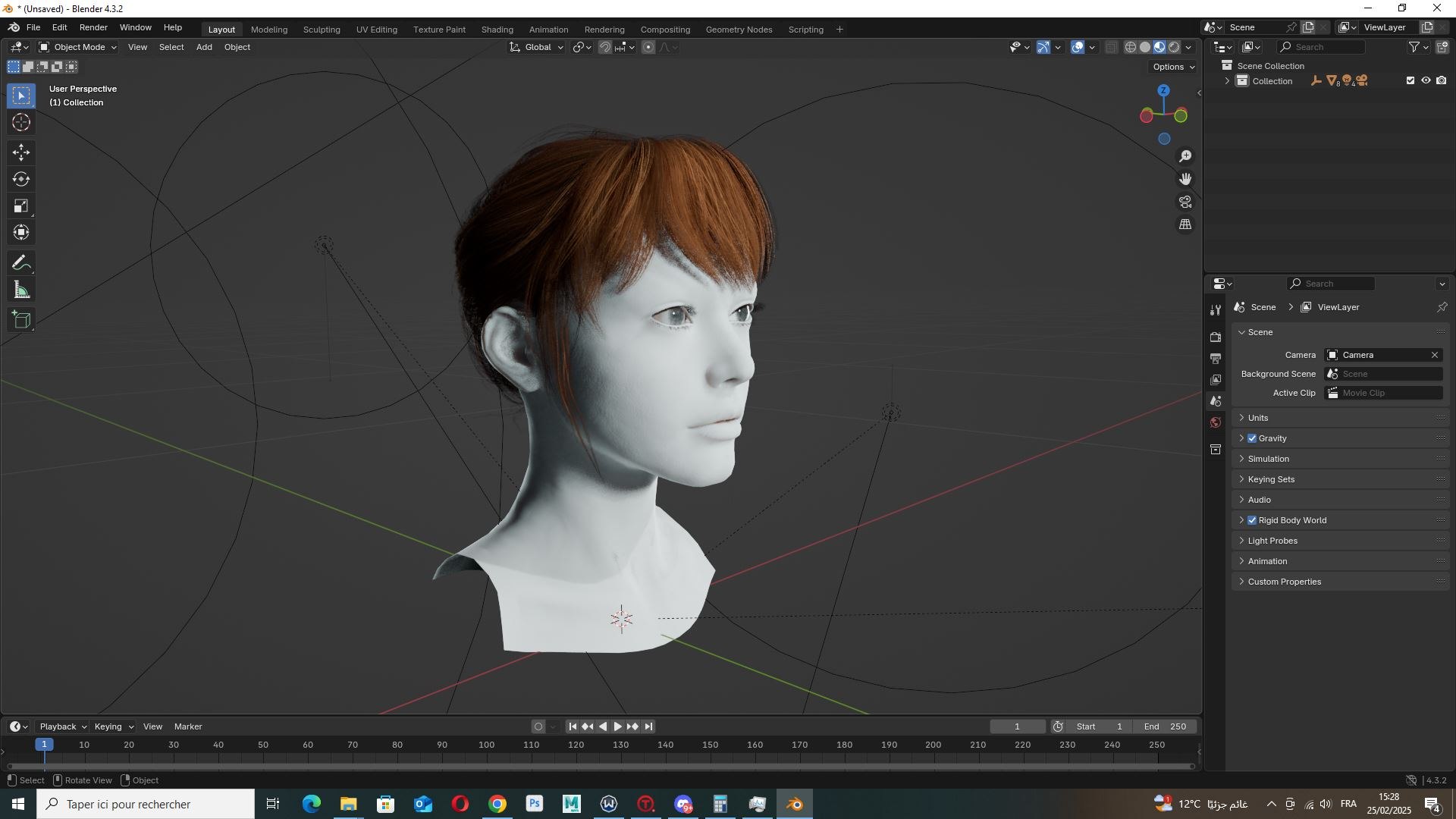 Free 3D Next-Gen 3D Female Bun Bangs Hairstyle PBR Real-Time Ready ...