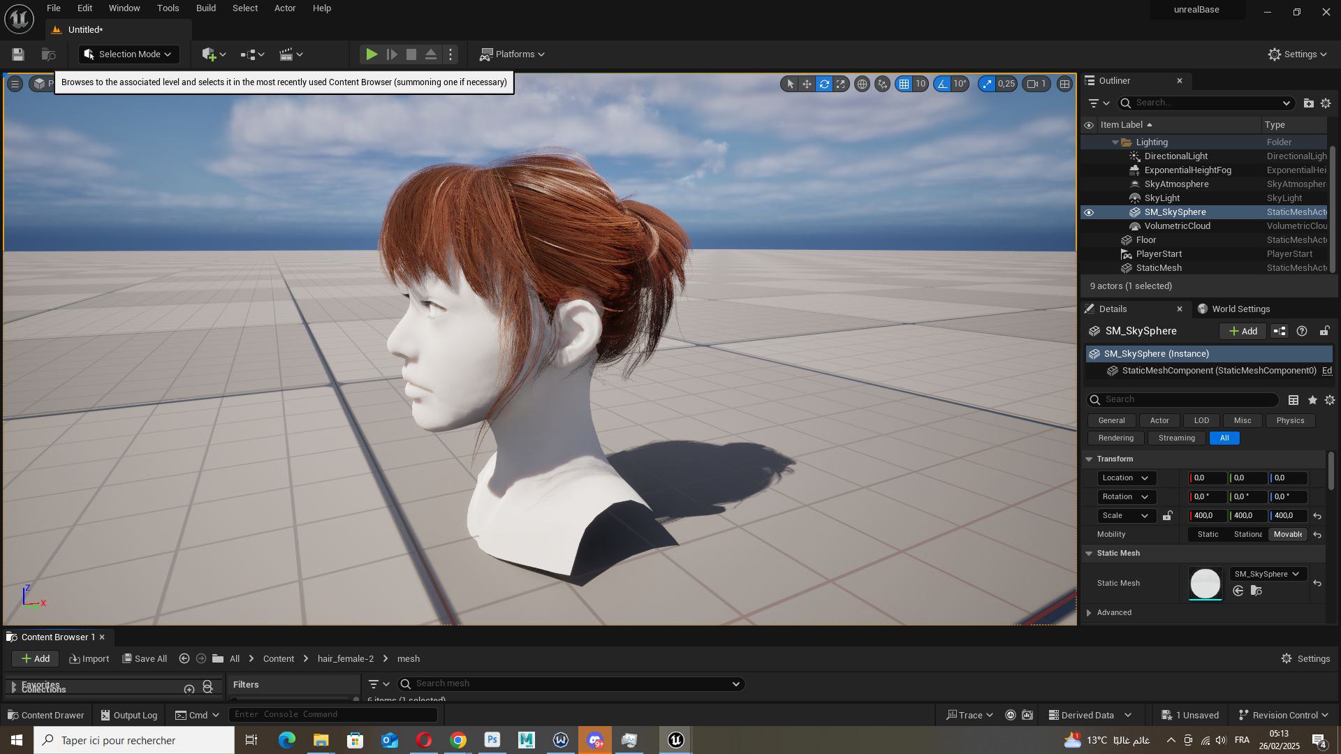 Free 3D Next-Gen 3D Female Bun Bangs Hairstyle PBR Real-Time Ready ...