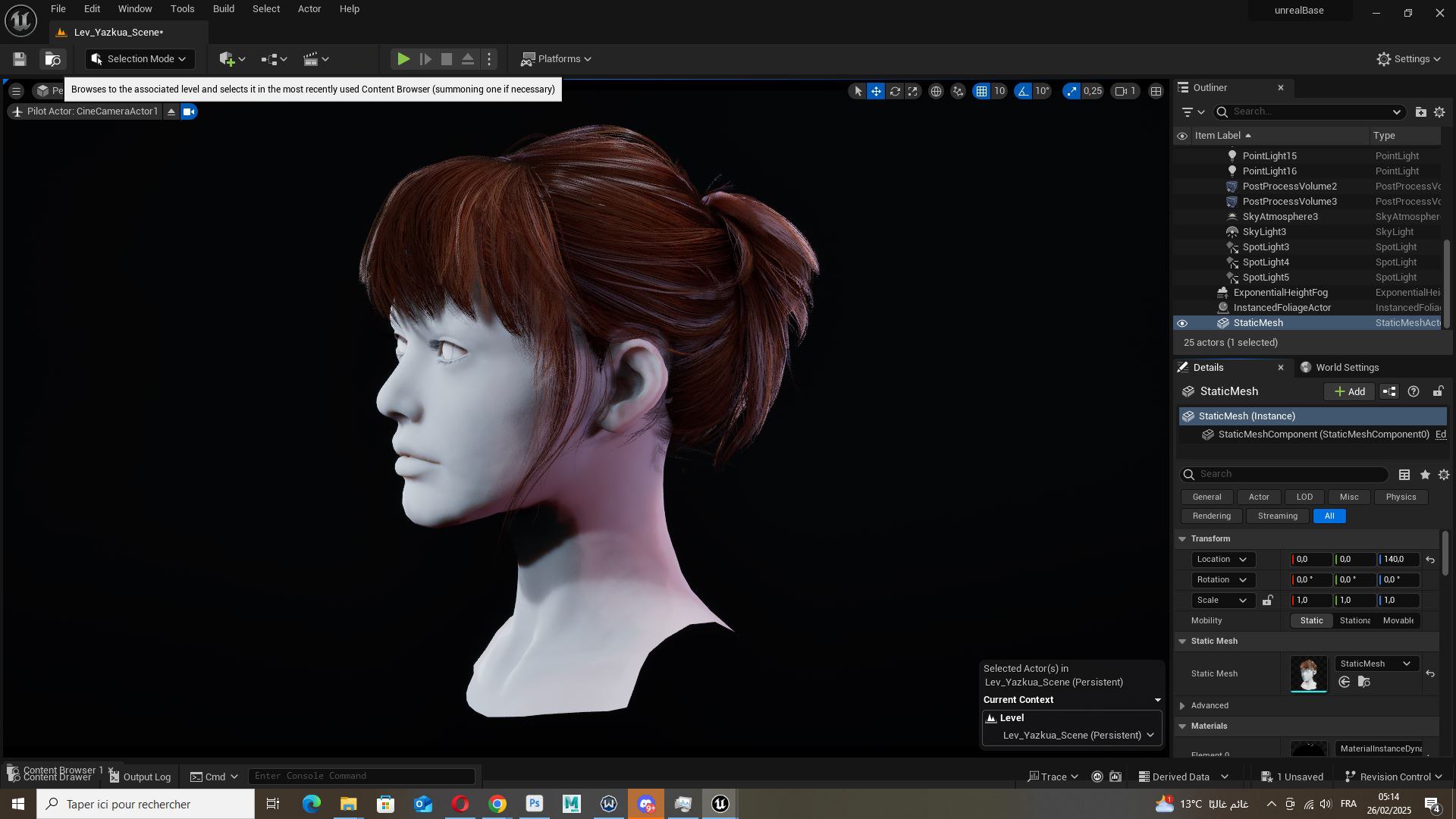 Free 3D Next-Gen 3D Female Bun Bangs Hairstyle PBR Real-Time Ready ...