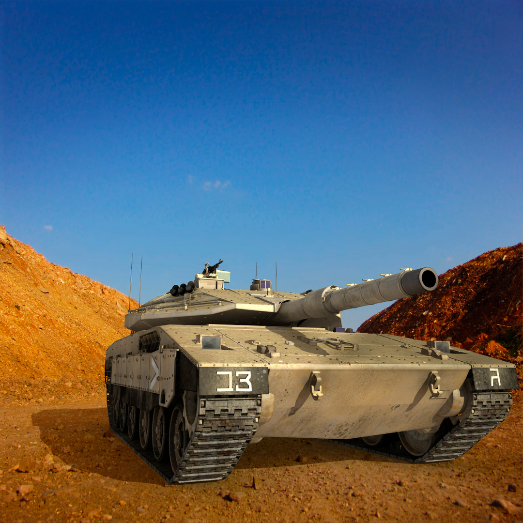 3d model of tank merkava mk4