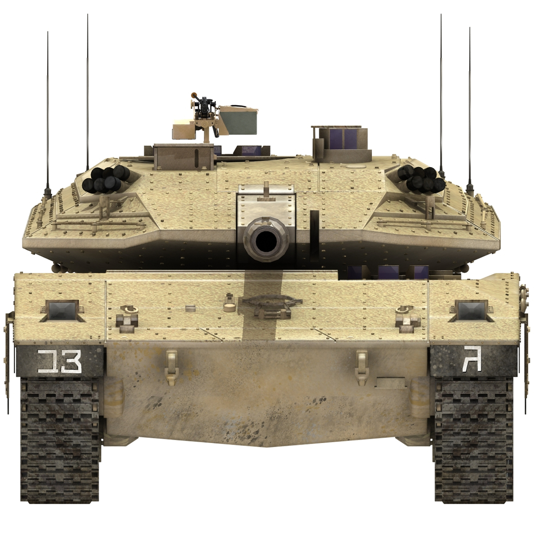 3d model of tank merkava mk4