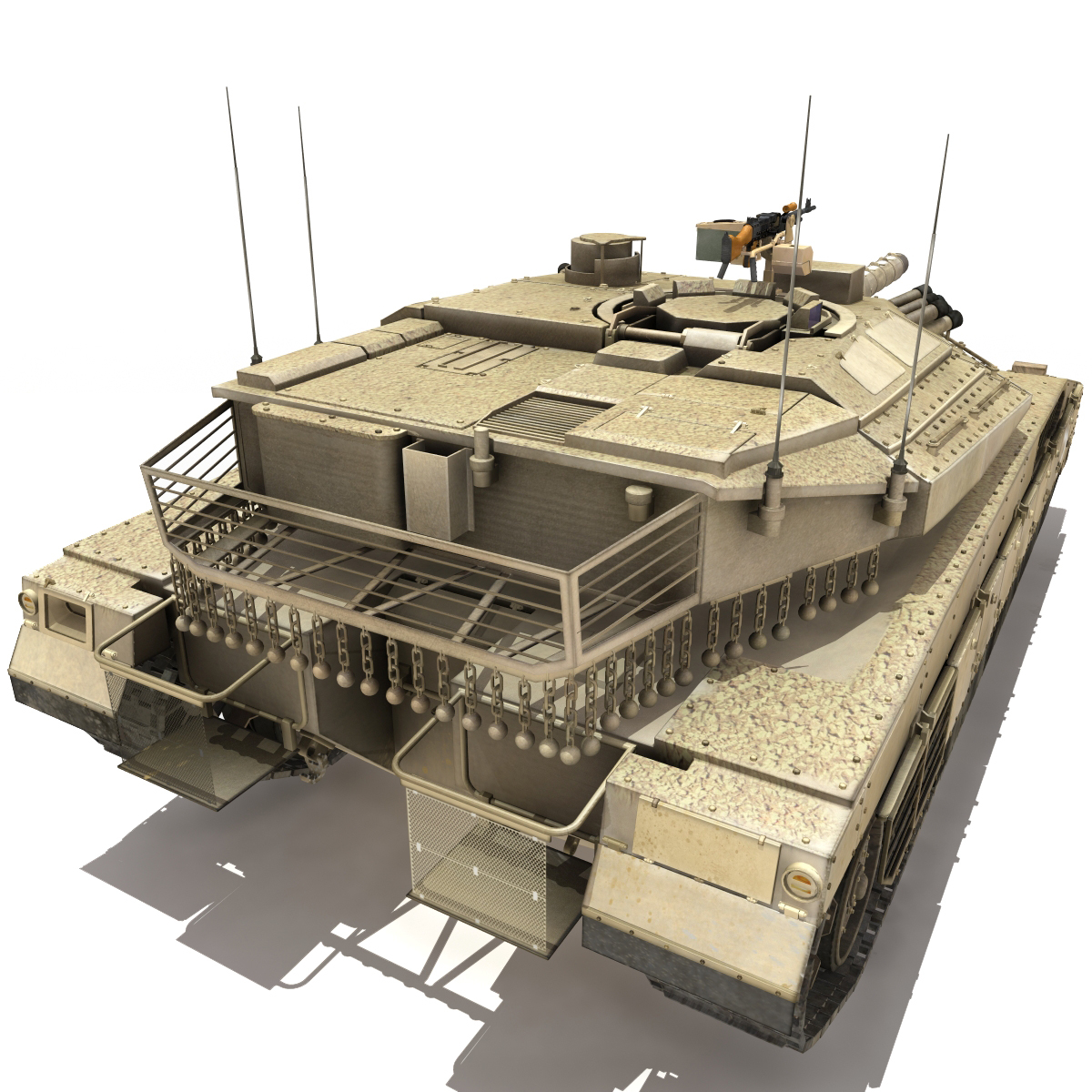 3d model of tank merkava mk4