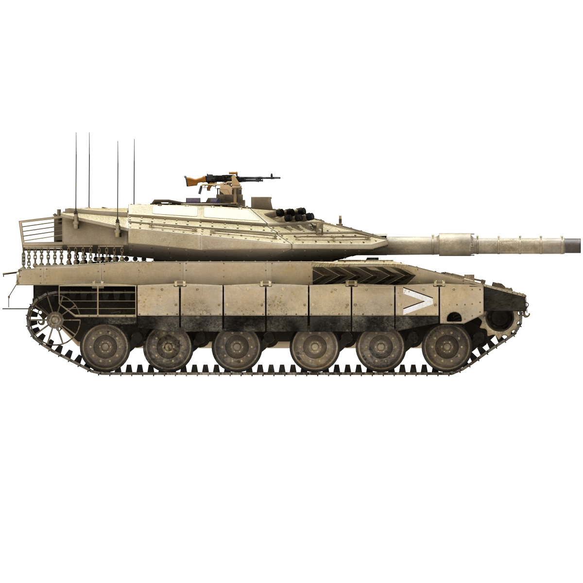 3d model of tank merkava mk4