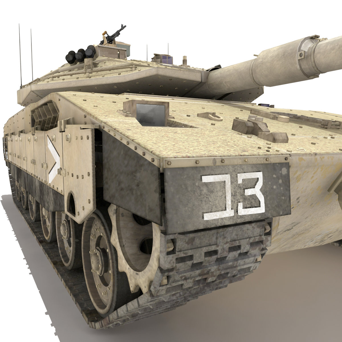 3d model of tank merkava mk4