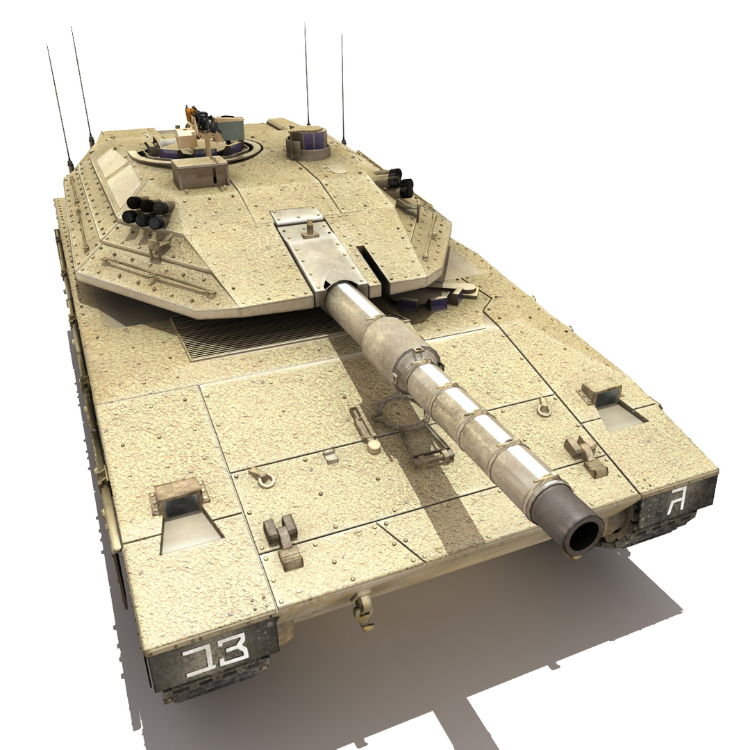 3d model of tank merkava mk4