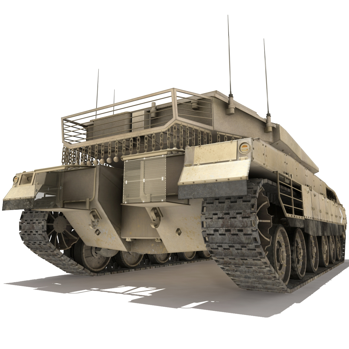 3d model of tank merkava mk4