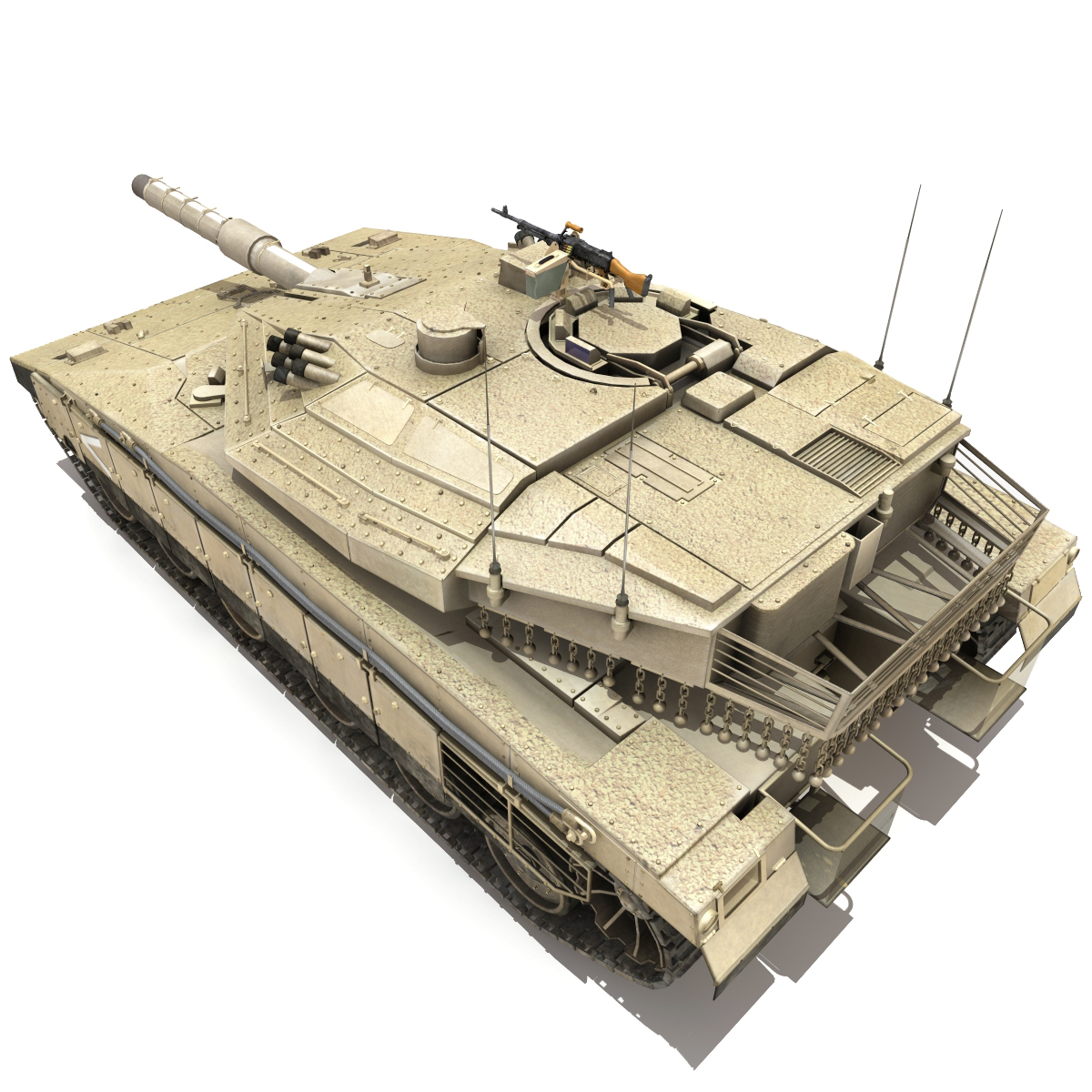3d model of tank merkava mk4