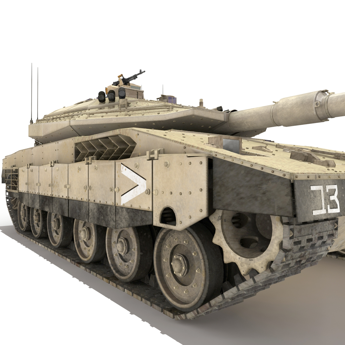 3d model of tank merkava mk4