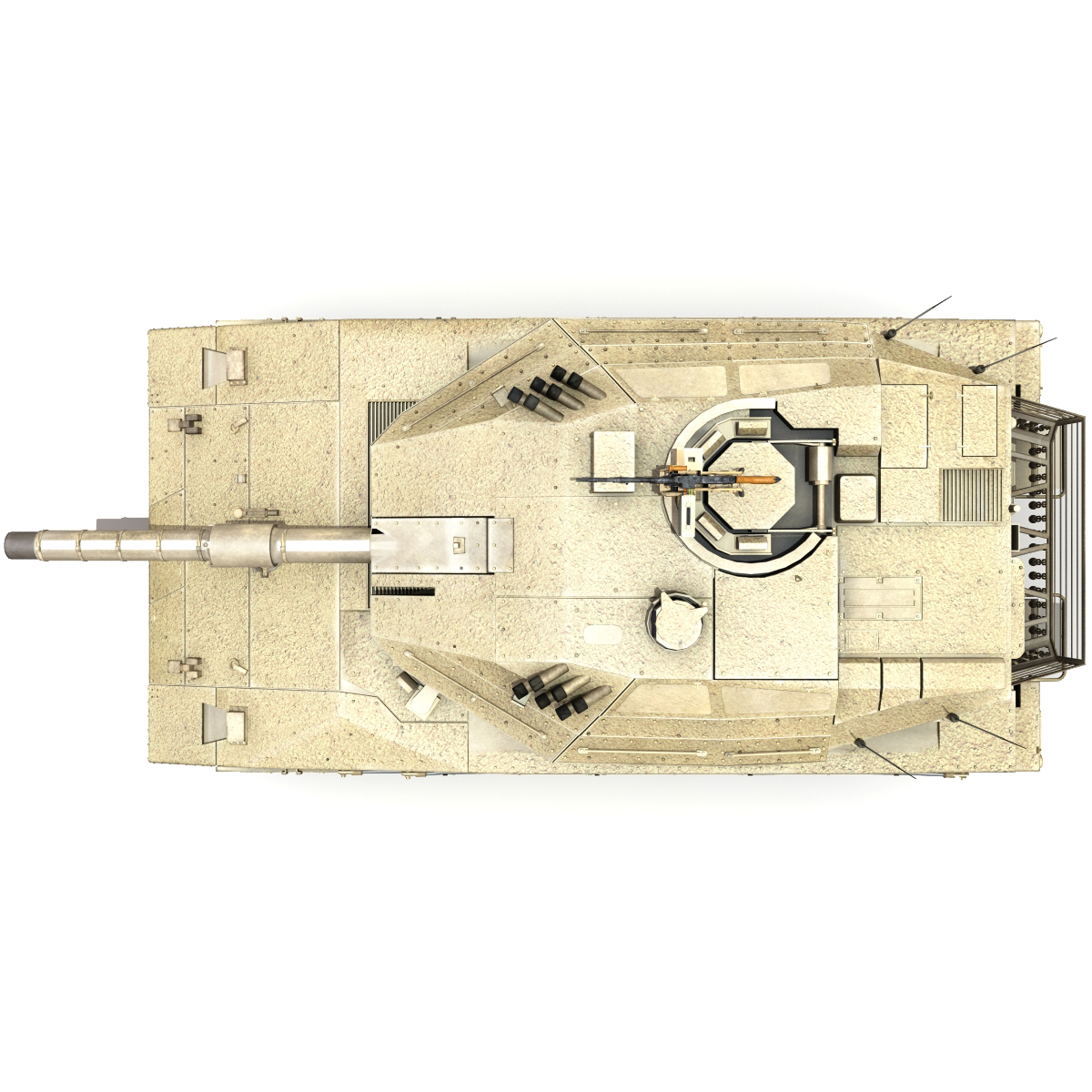 3d model of tank merkava mk4