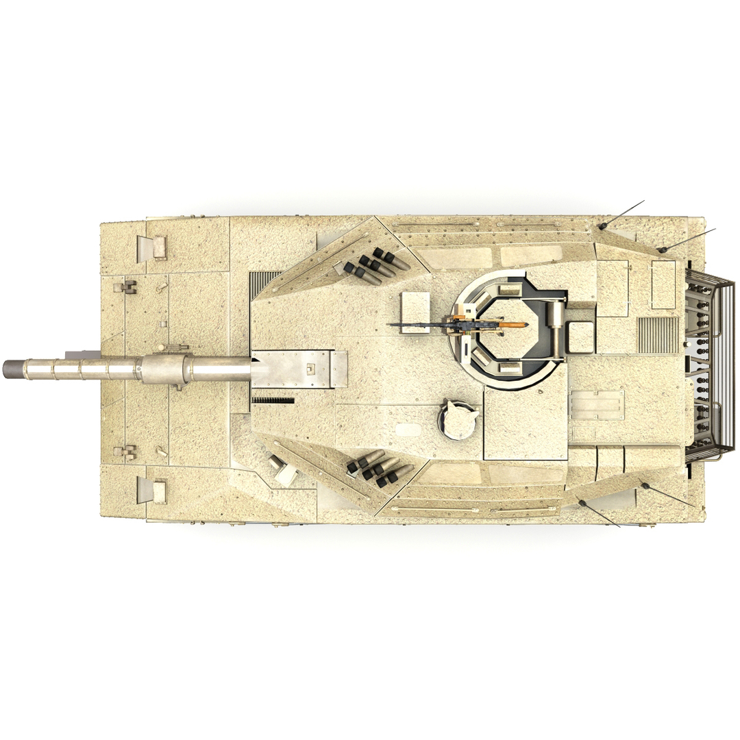 3d model of tank merkava mk4