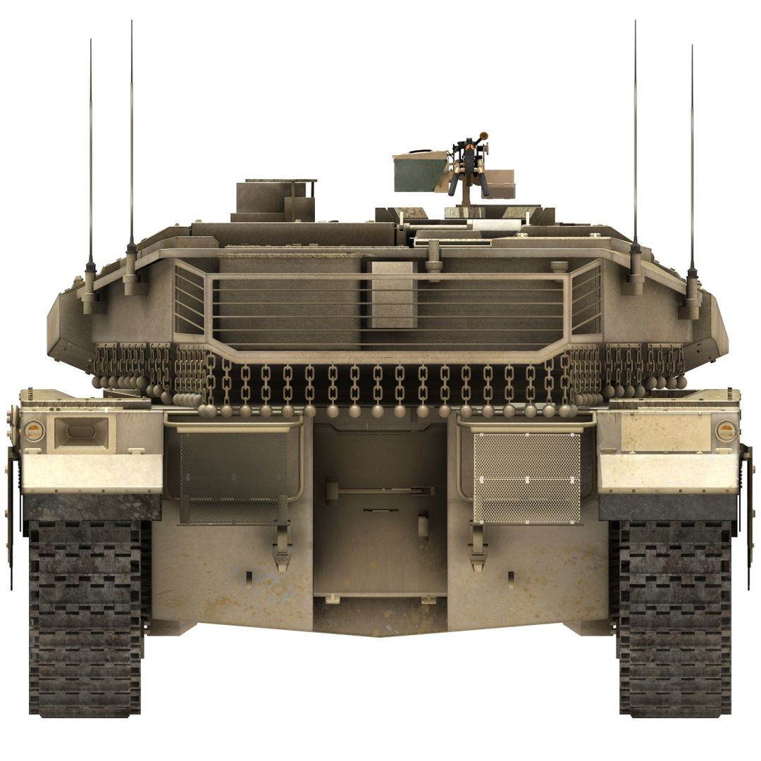 3d model of tank merkava mk4