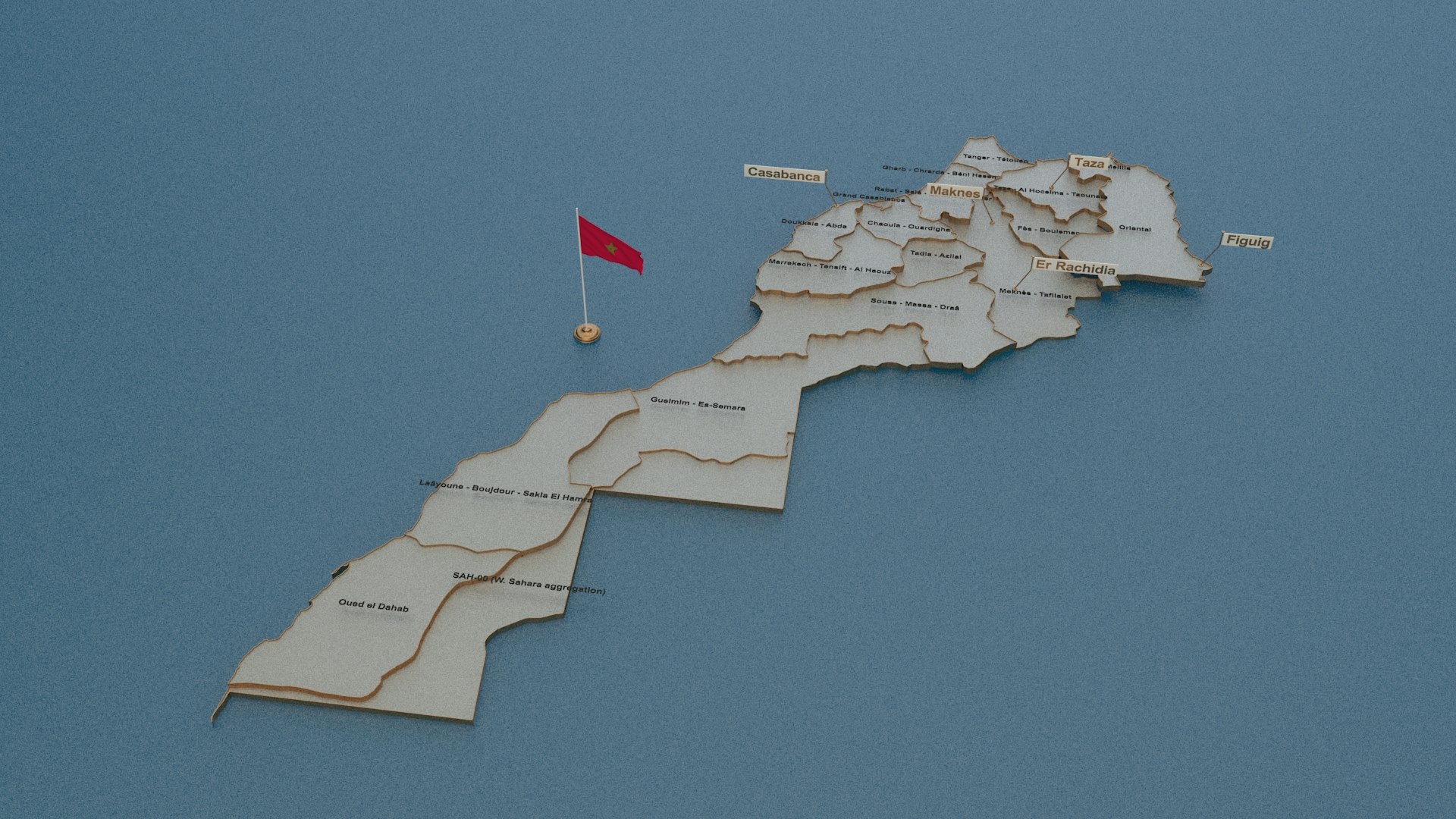 Provinces State Cities 3D Model - TurboSquid 1692218