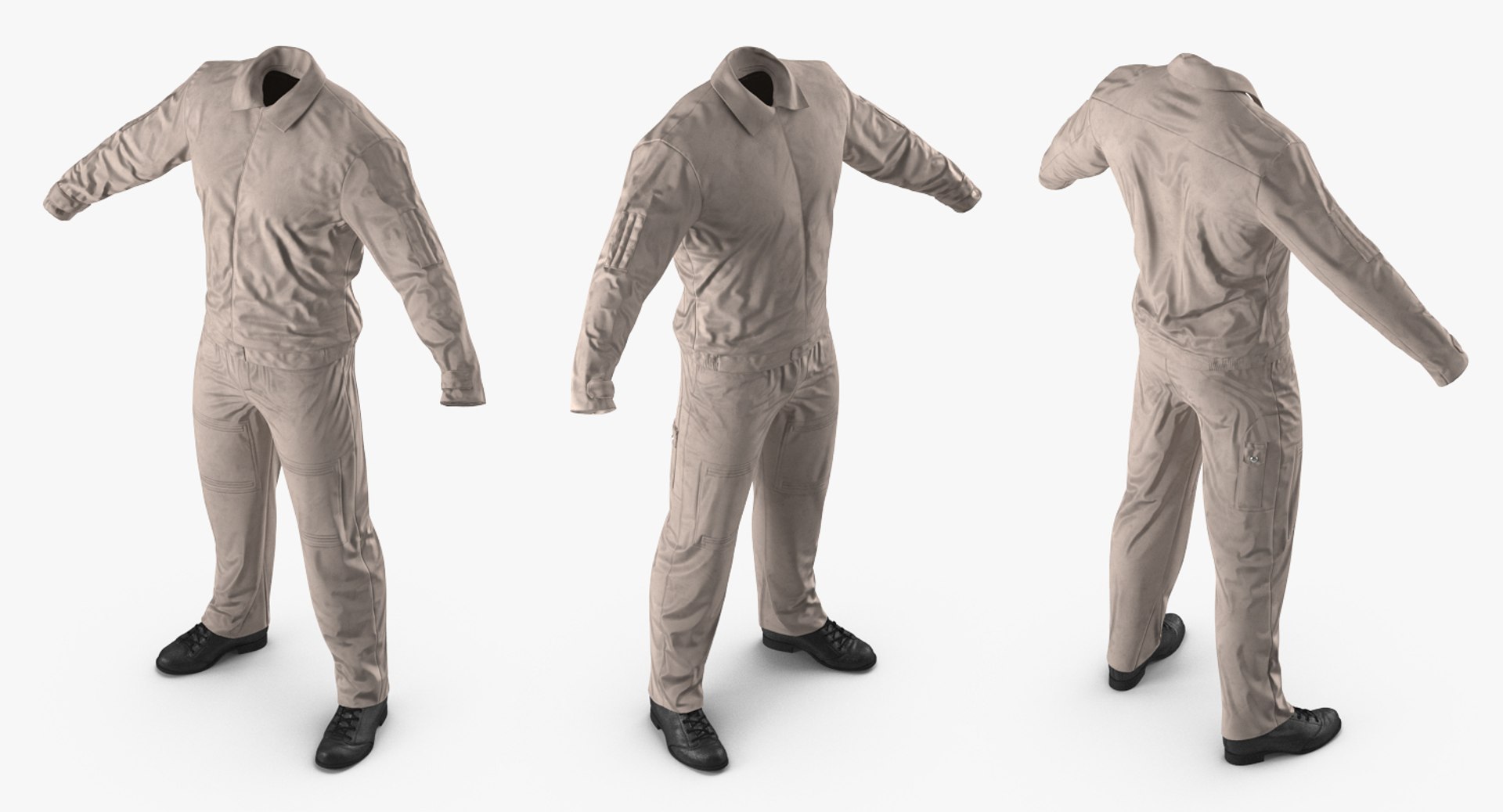 3d Pilot Flight Suit Model