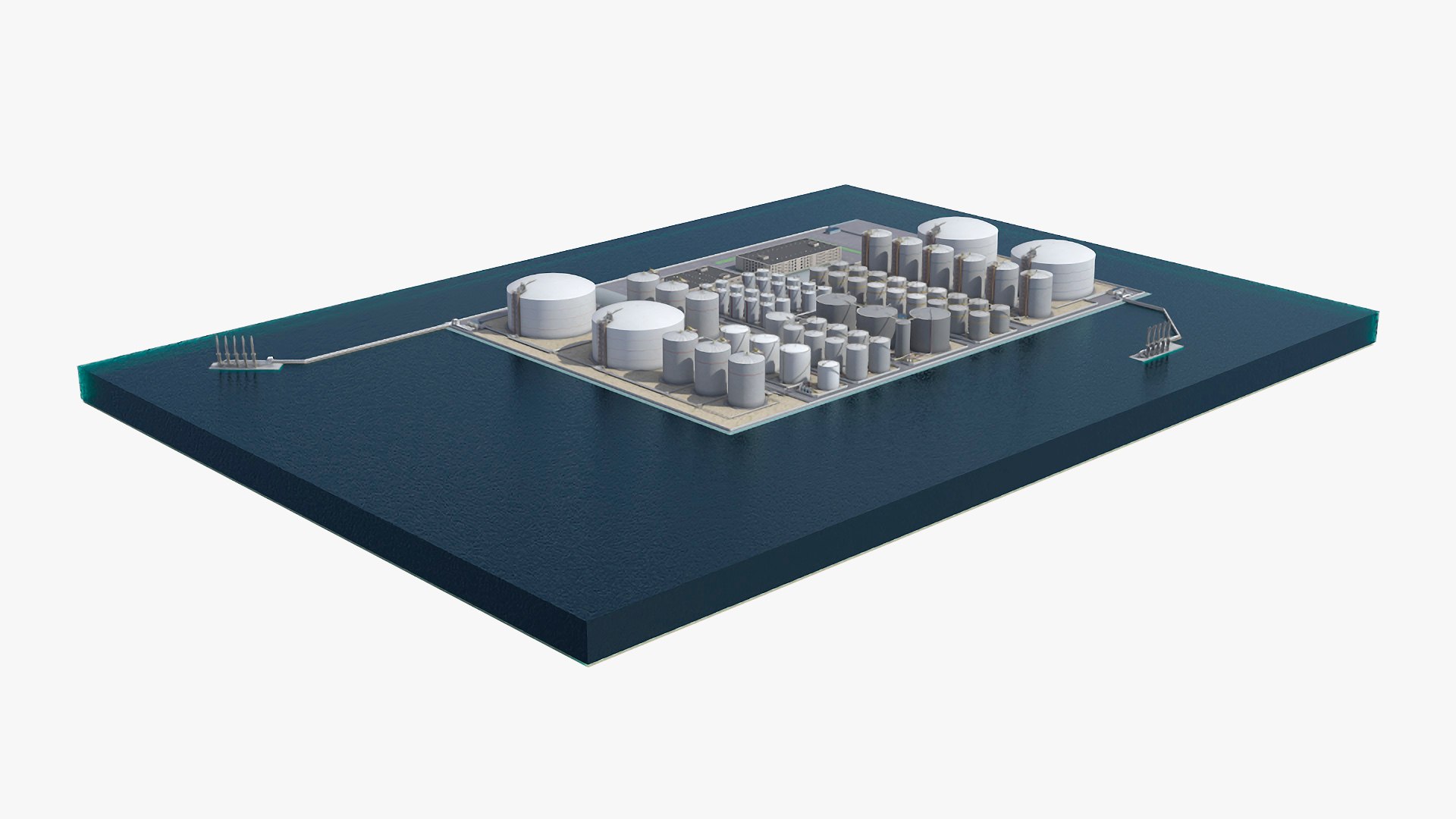 LNG Terminal 3D Model - TurboSquid 2310321