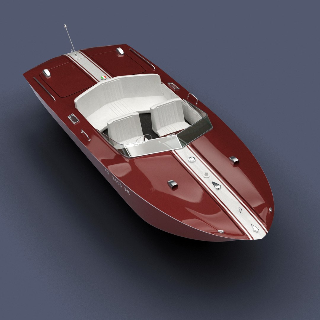 3d Model Classic Motorboat