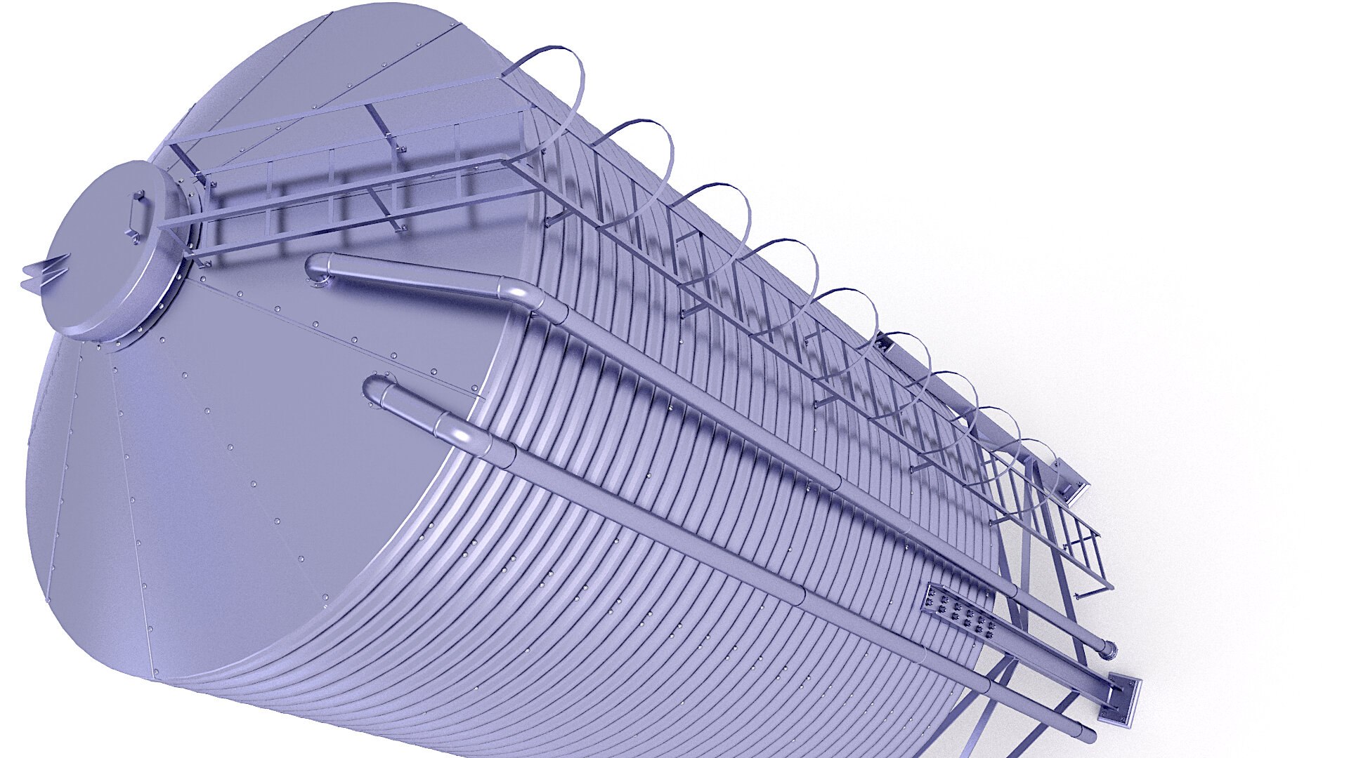 Storage Forage Silos V20 3D Model - TurboSquid 2419041
