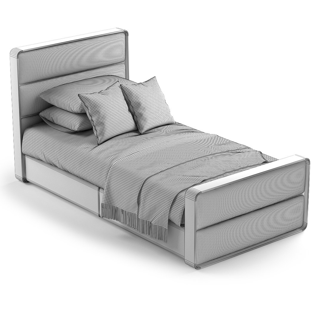 3D Plaid Beds - TurboSquid 1513537