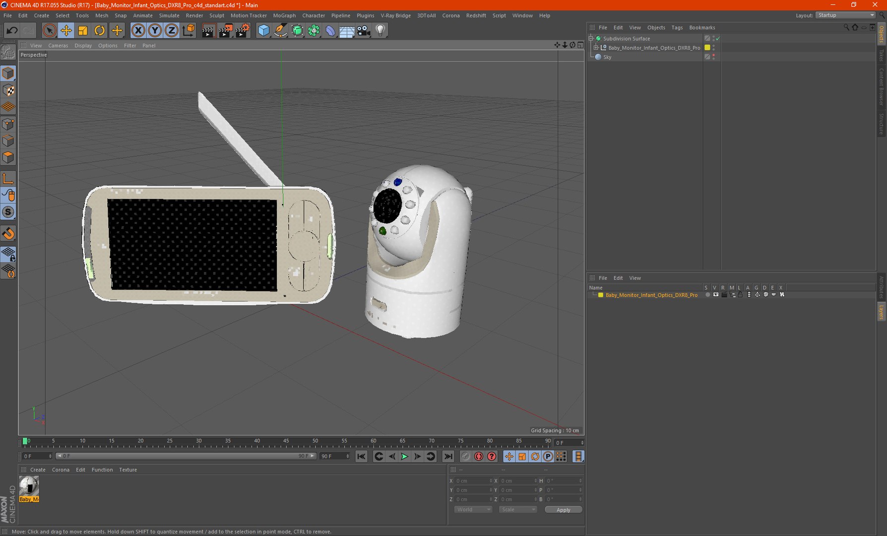 Baby Monitor Infant Optics DXR8 Pro 3D Model - TurboSquid 1965683