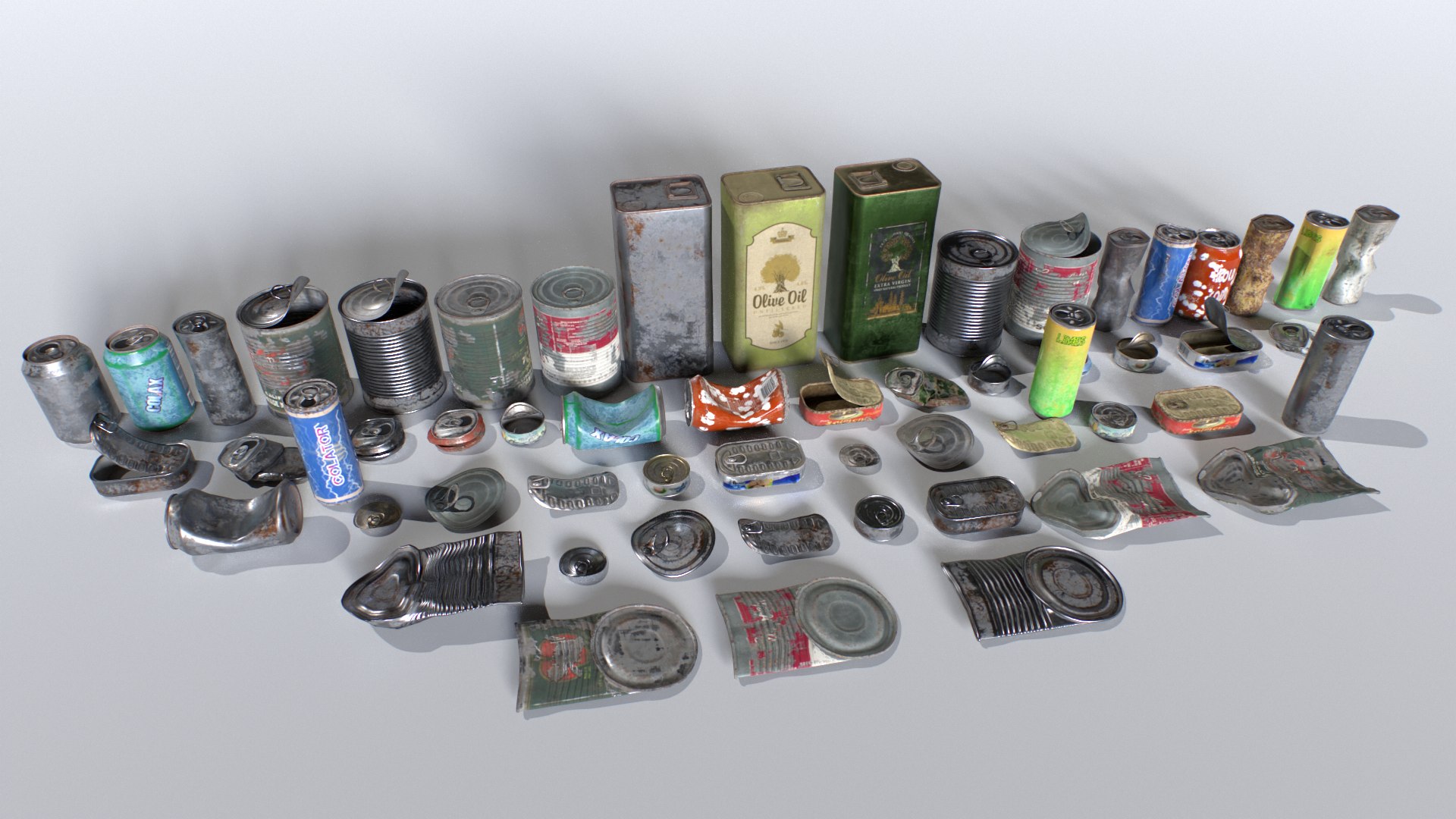 Cans Junk 3D Model - TurboSquid 1984236