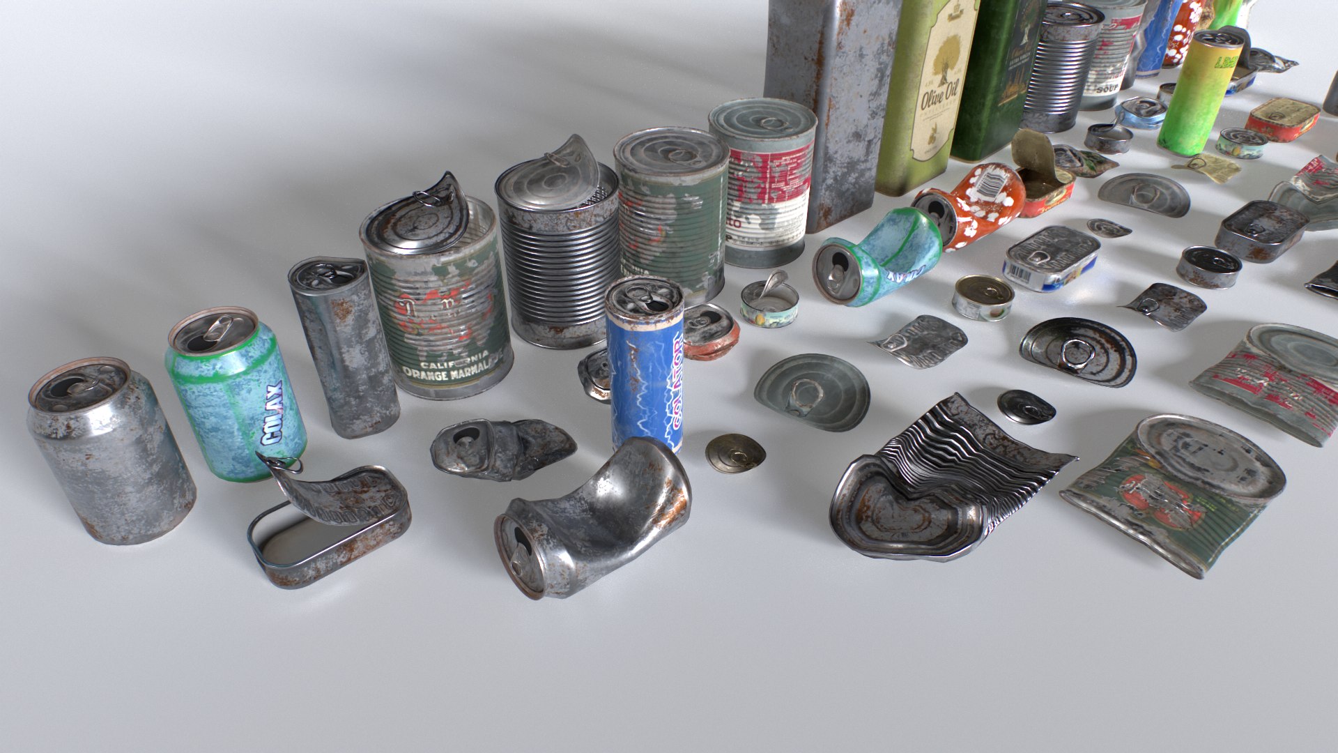 Cans Junk 3D Model - TurboSquid 1984236