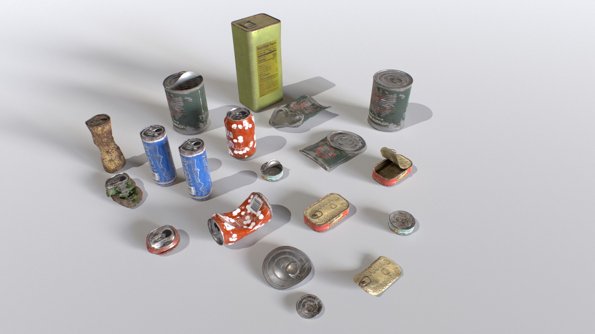 Cans Junk 3D Model - TurboSquid 1984236