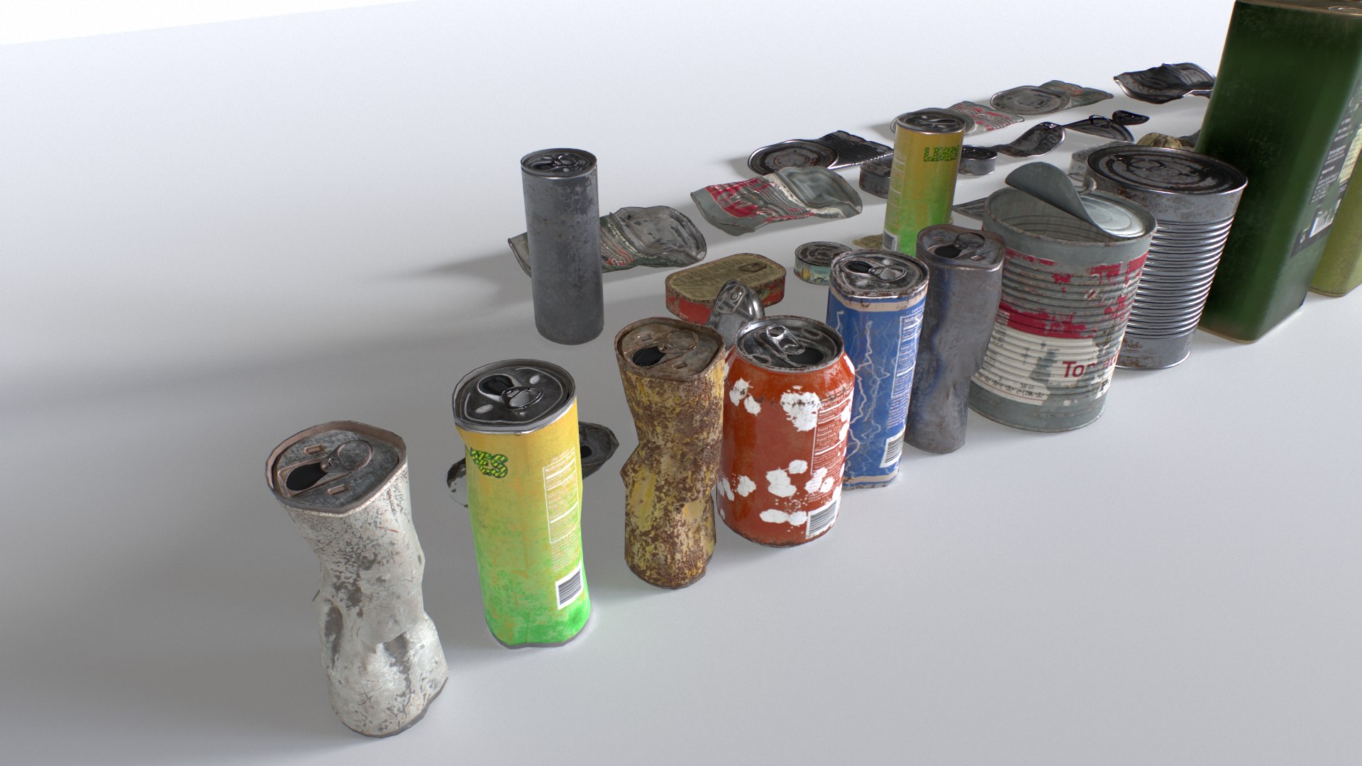 Cans Junk 3D Model - TurboSquid 1984236