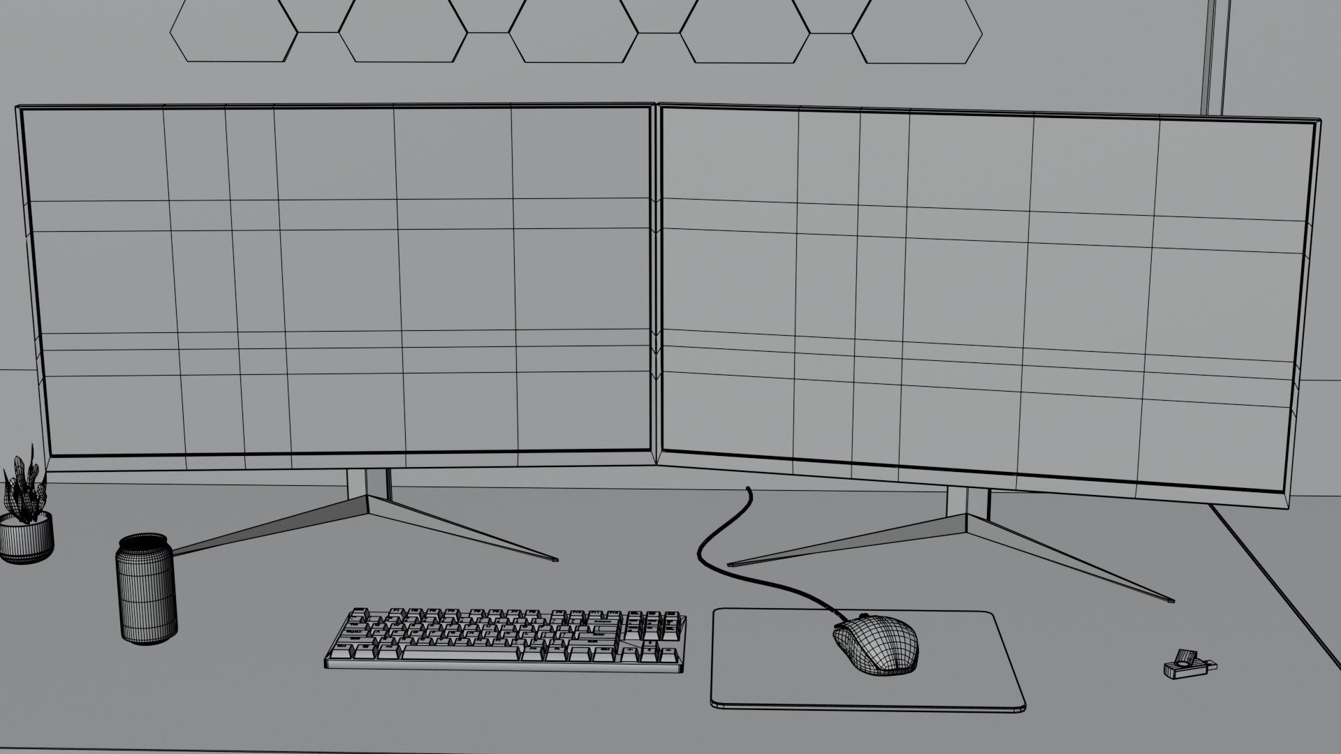 3D Minimatistic Gaming Desk 3d Model by Nikdox model - TurboSquid 2044264
