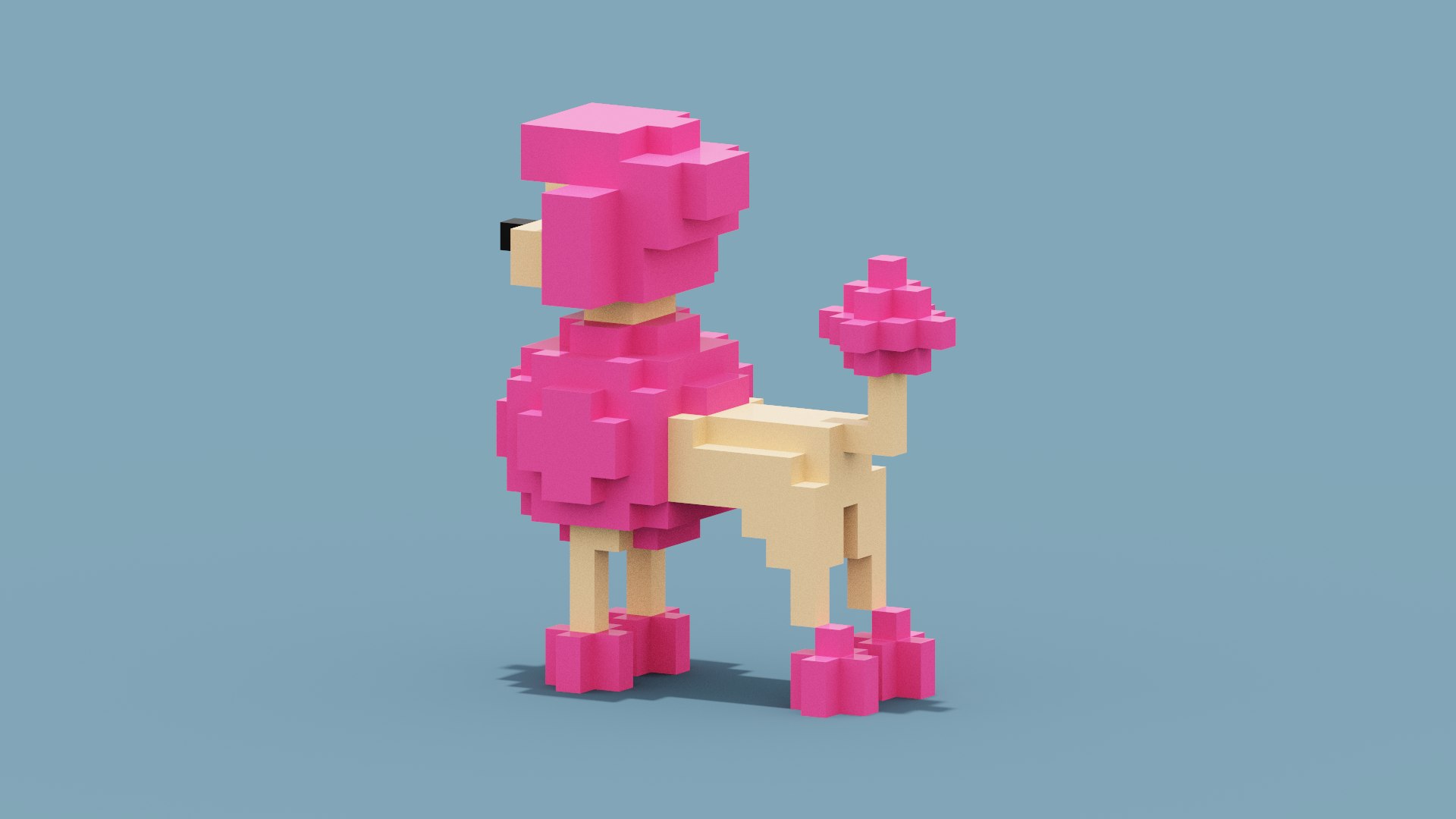 Voxel Poodle Dog 3D Model - TurboSquid 1912245
