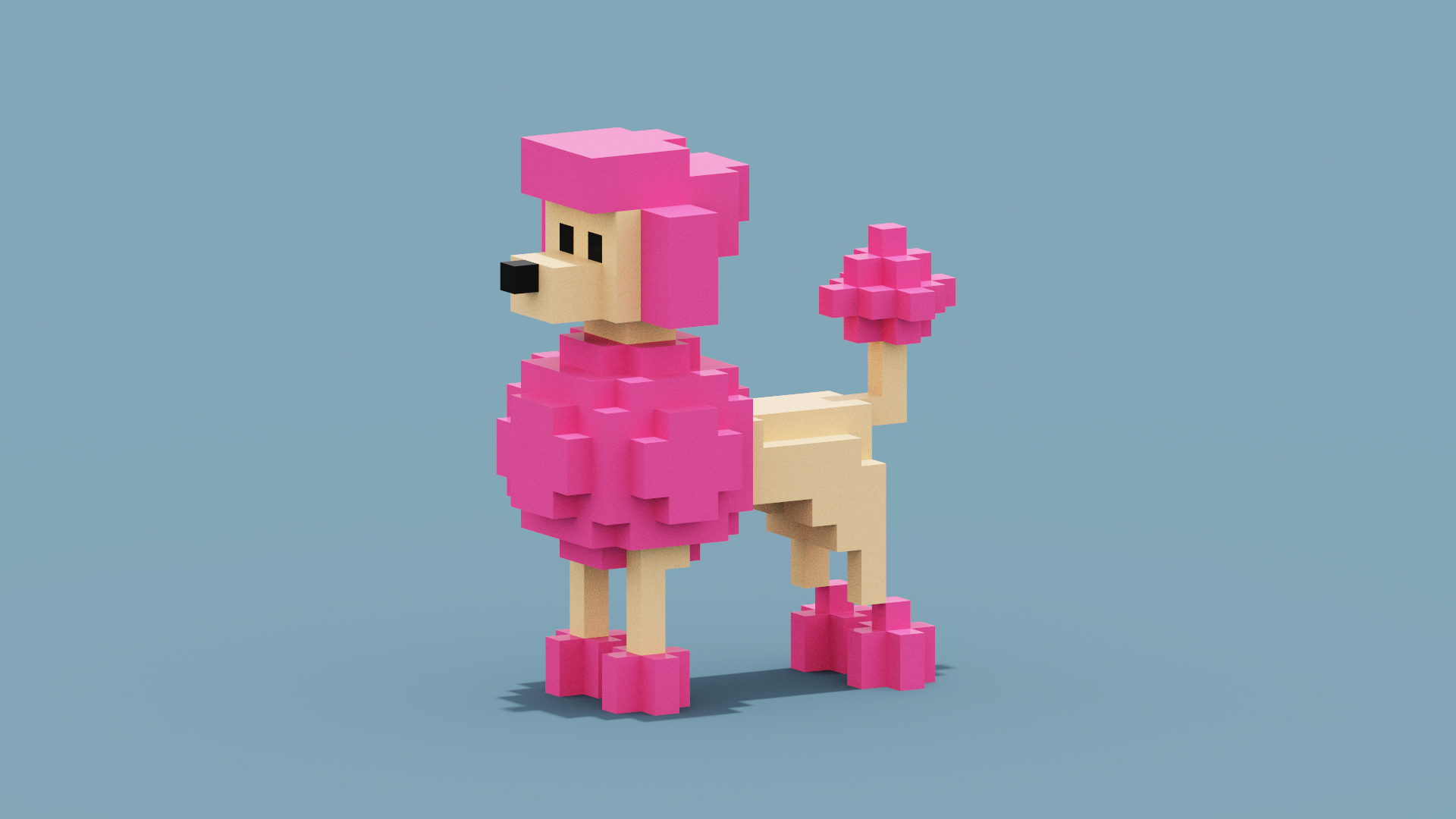 Voxel Poodle Dog 3D Model - TurboSquid 1912245