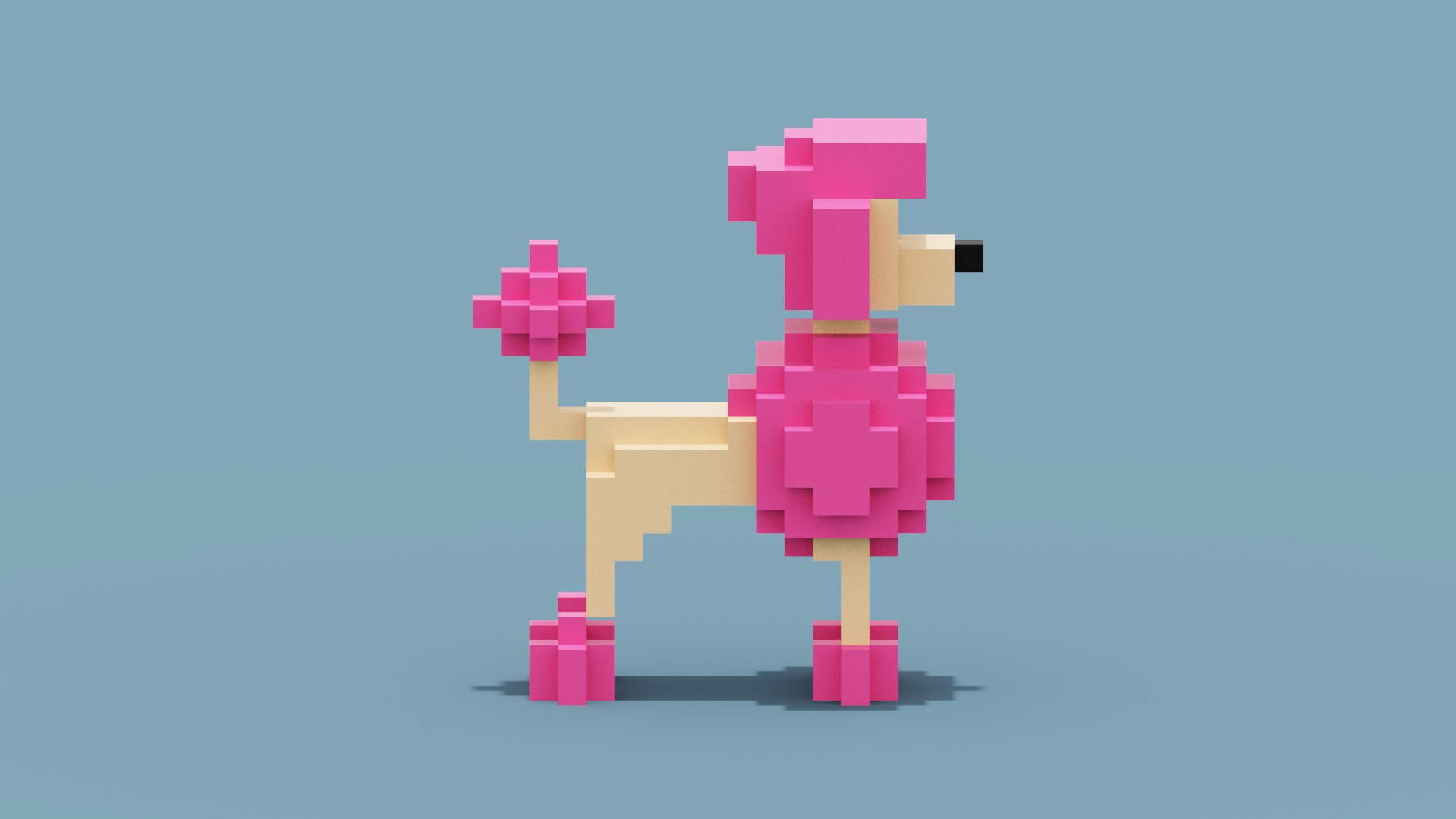 Voxel Poodle Dog 3D Model - TurboSquid 1912245