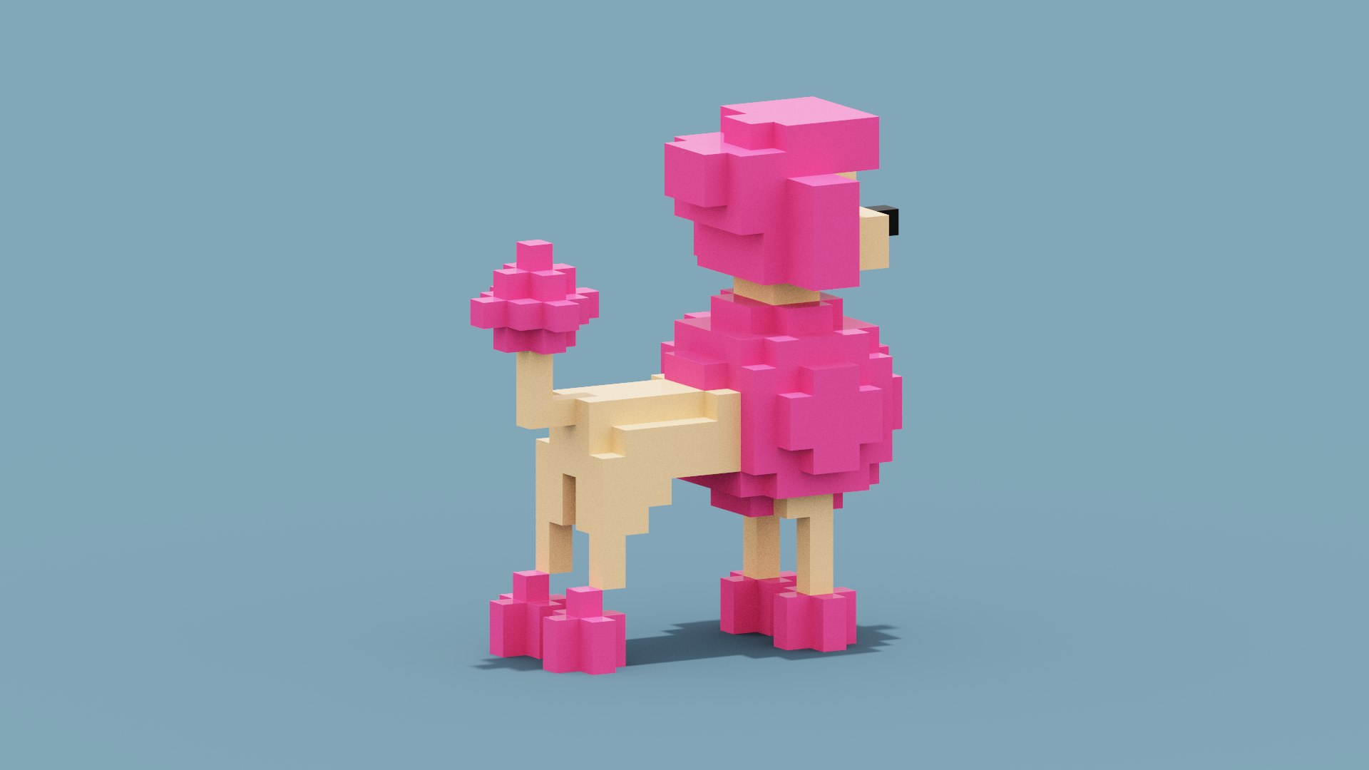 Voxel Poodle Dog 3D Model - TurboSquid 1912245
