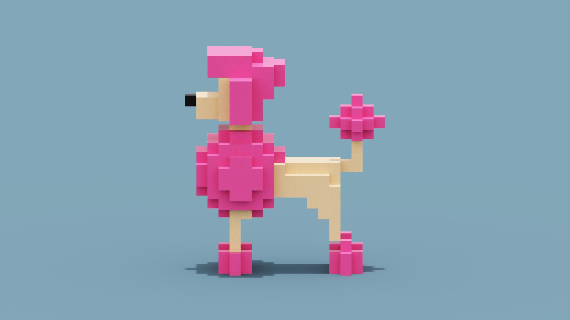 Voxel Poodle Dog 3D Model - TurboSquid 1912245