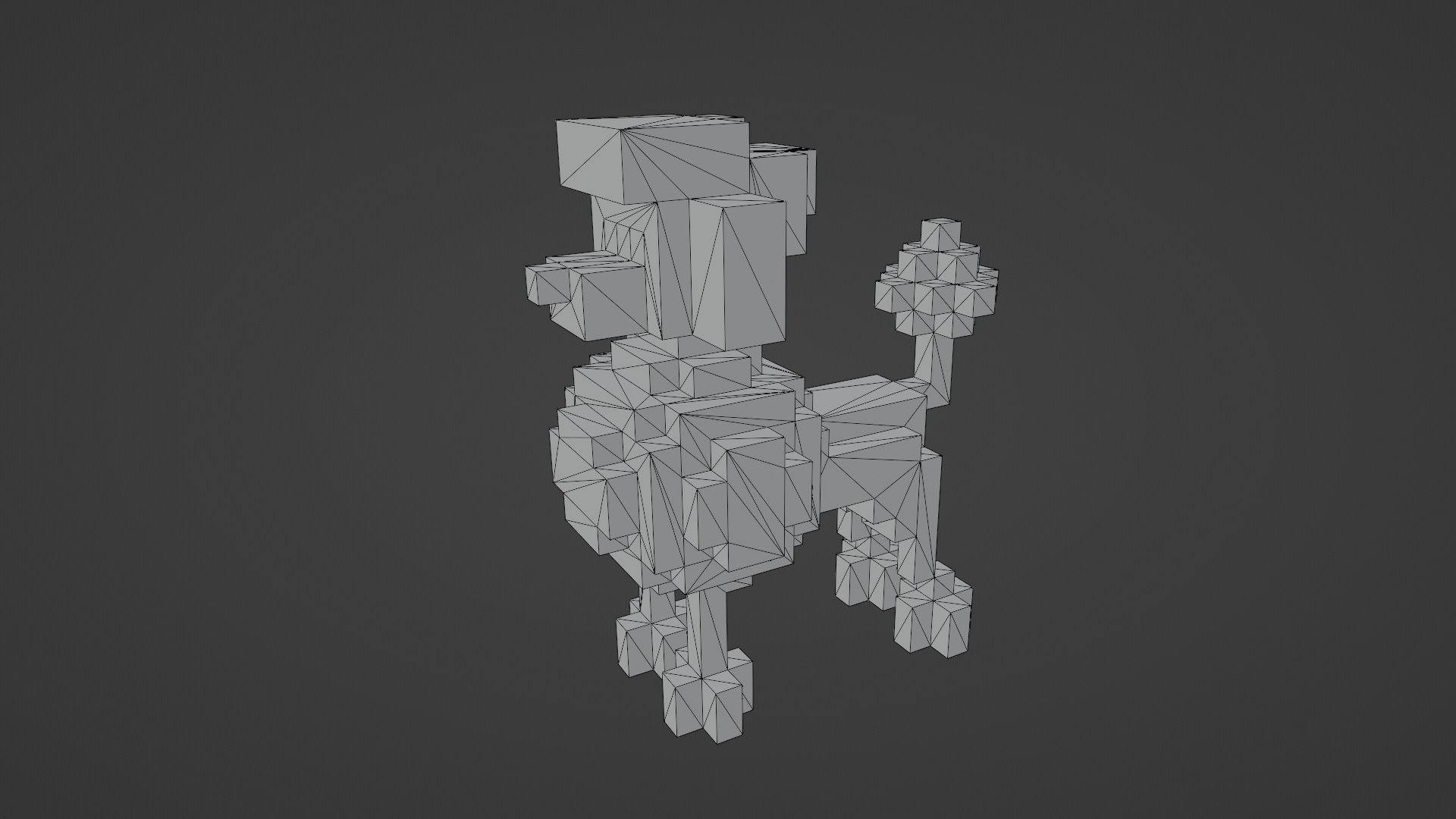 Voxel Poodle Dog 3D Model - TurboSquid 1912245