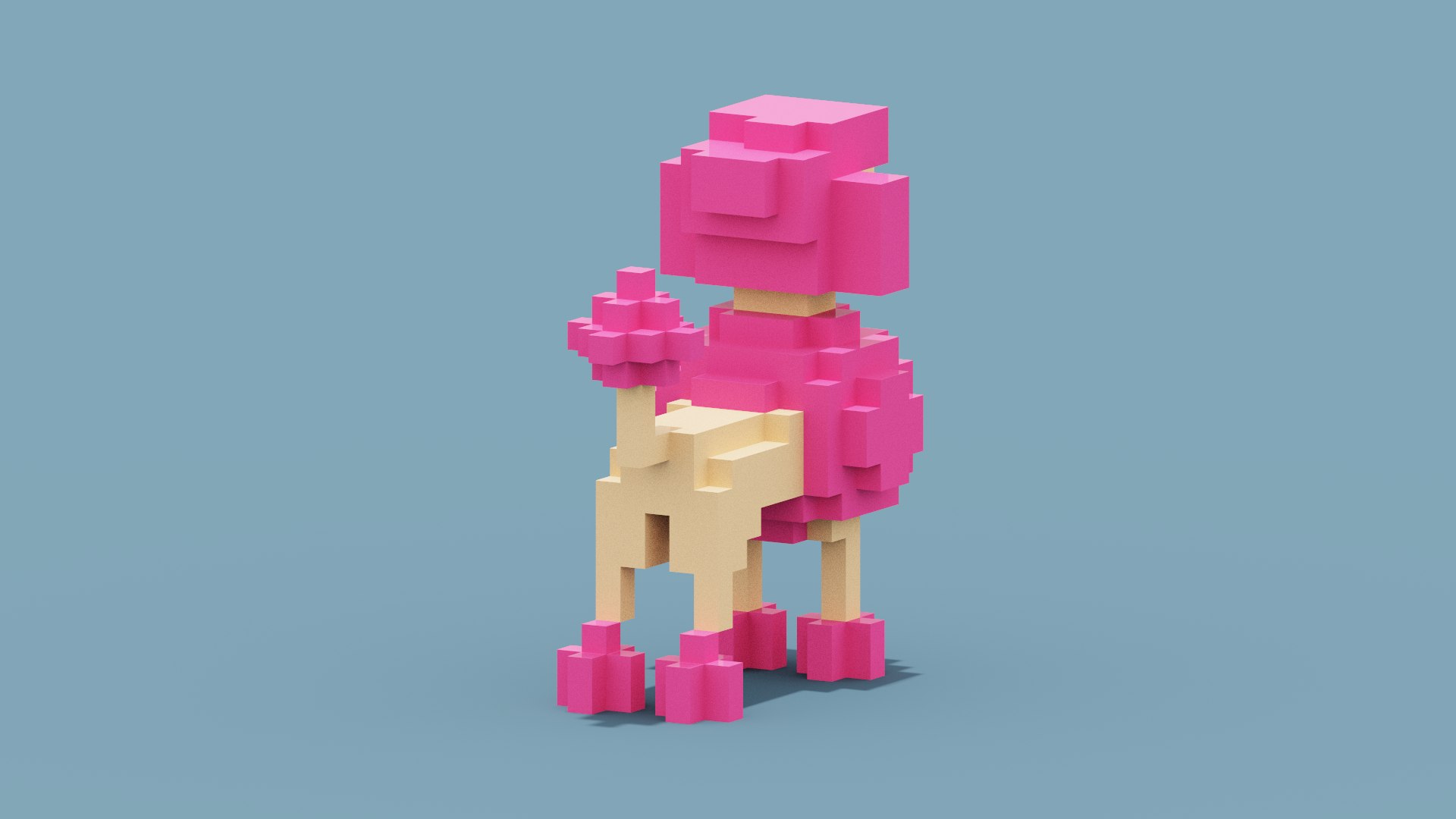 Voxel Poodle Dog 3D Model - TurboSquid 1912245
