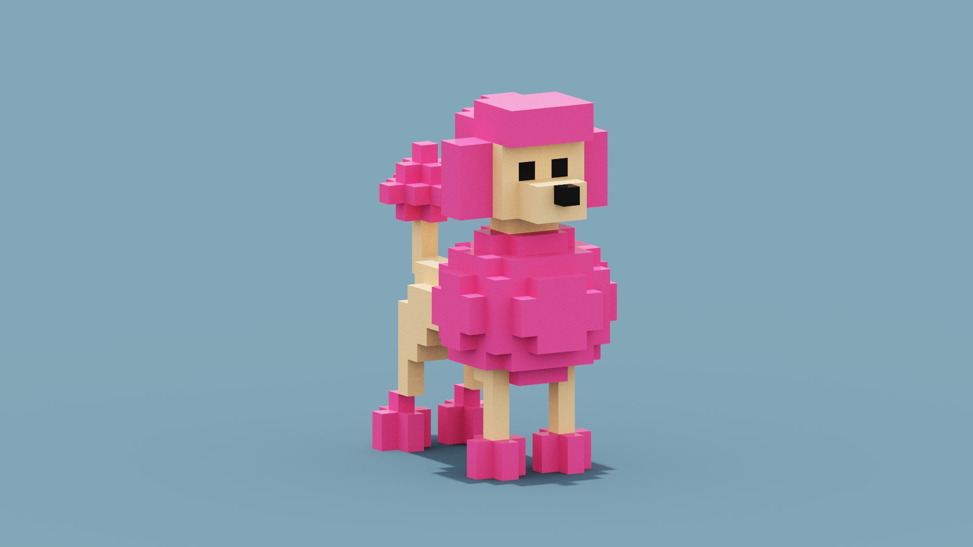 Voxel Poodle Dog 3D Model - TurboSquid 1912245