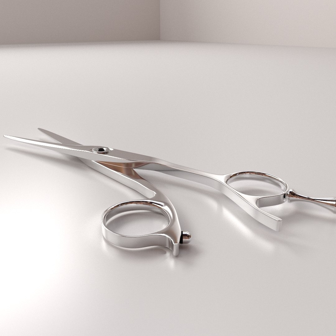 3d hair scissors model