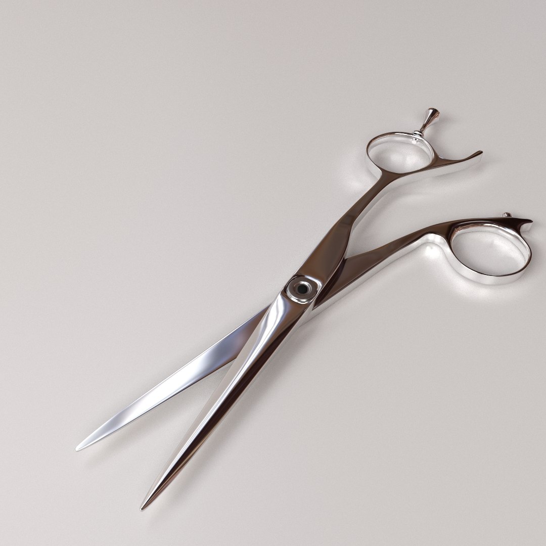 3d hair scissors model