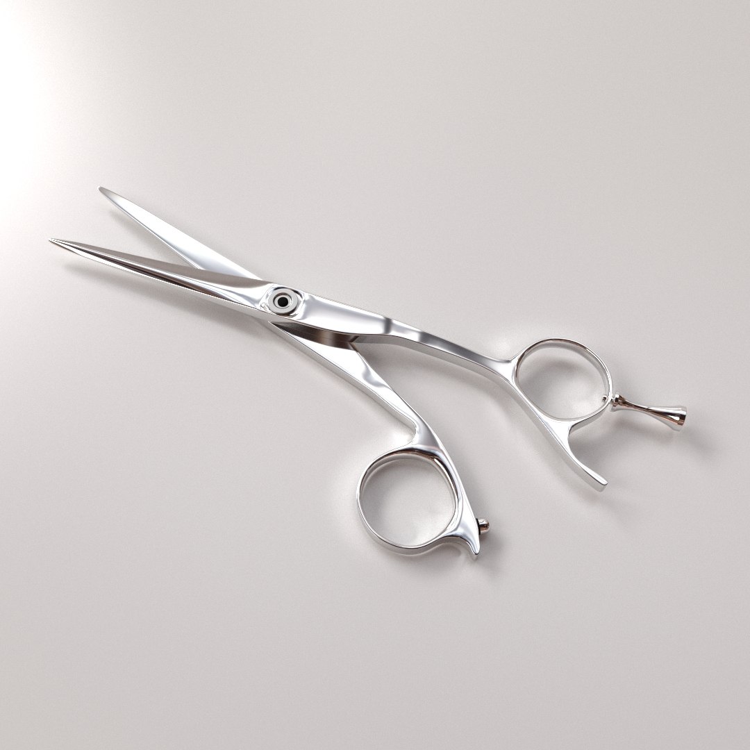 3d hair scissors model