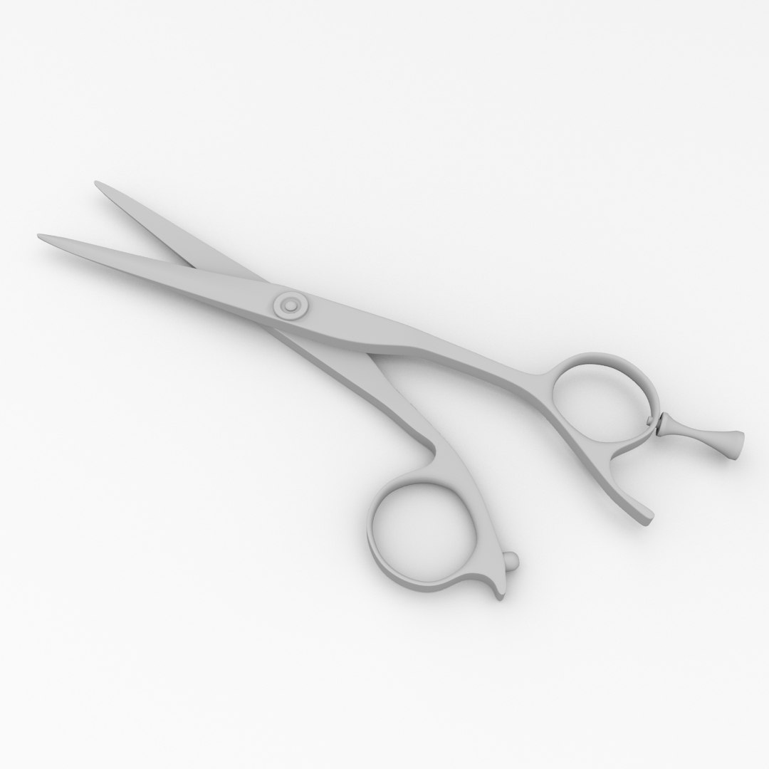 3d hair scissors model