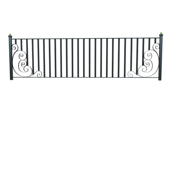 iron fence 01 resolution 3d model